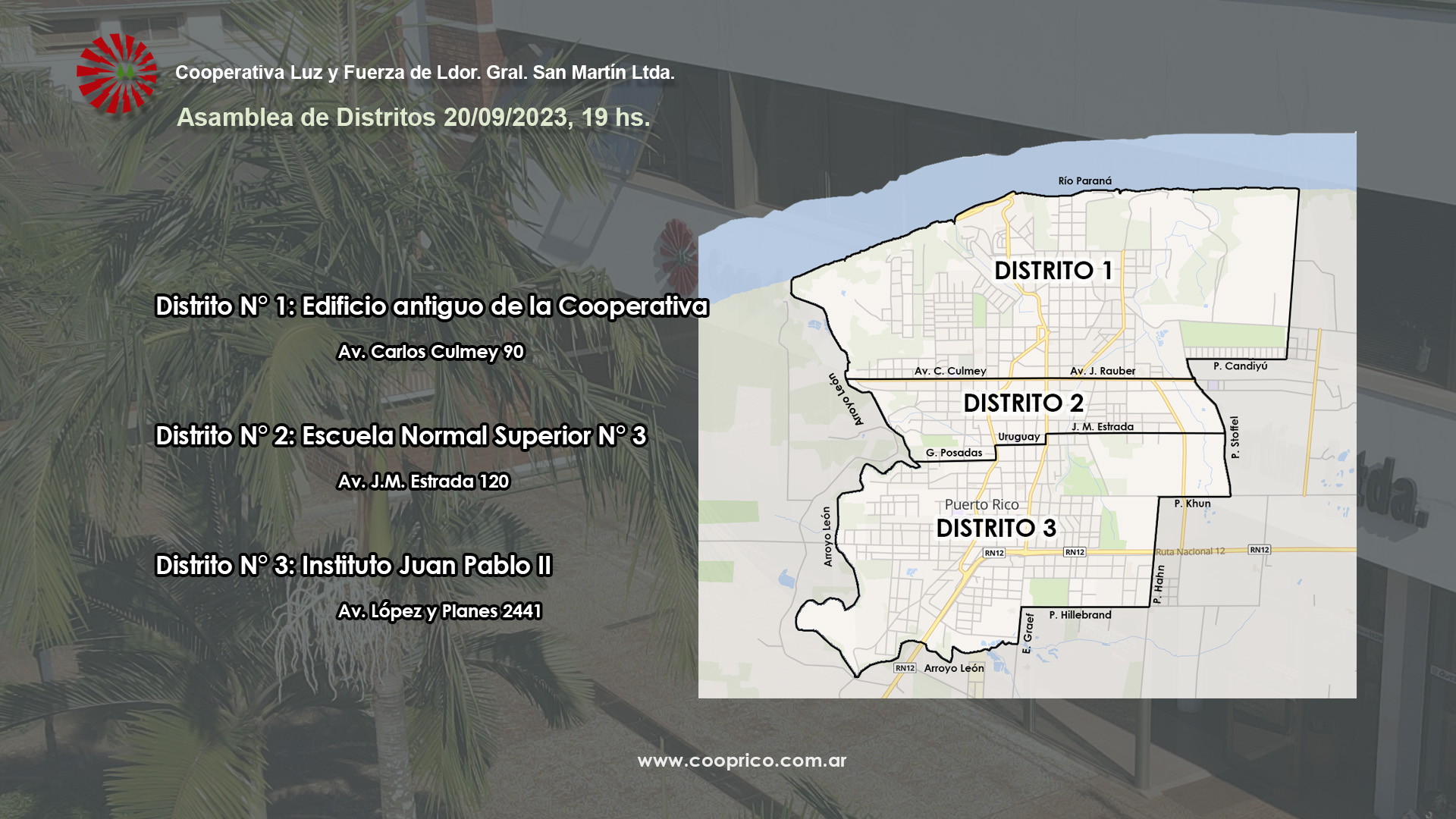 Asambleas de Distrito 2023 – Cooperativa Luz y Fuerza